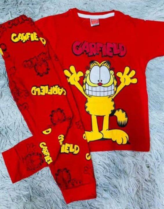 READY STOCK! Baju Kanak-Kanak GARFIELD Saiz 2Tahun-9Tahun | Lazada