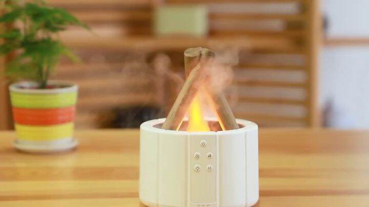 Flame Aromatherapy Machine Home Aroma Diffuser Essential Oil Humidifier ...