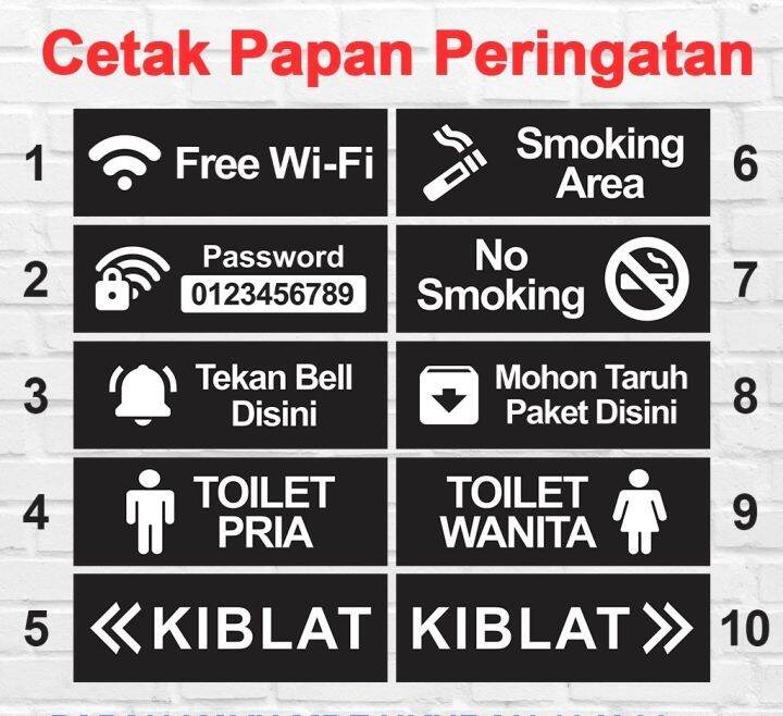 PAPAN PERINGATAN RUANG NAMA TULISAN CUSTOM HIASAN DINGDING KEREN | Lazada Indonesia