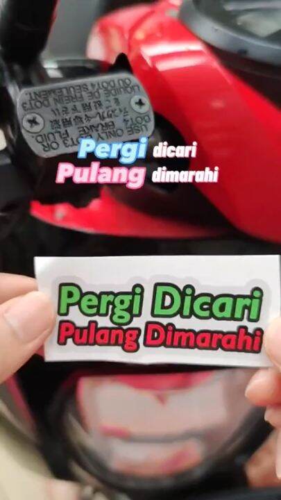 Stiker Pergi Dicari Pulang Dimarahi Kata Humor Lucu Viral Meme Motor ...