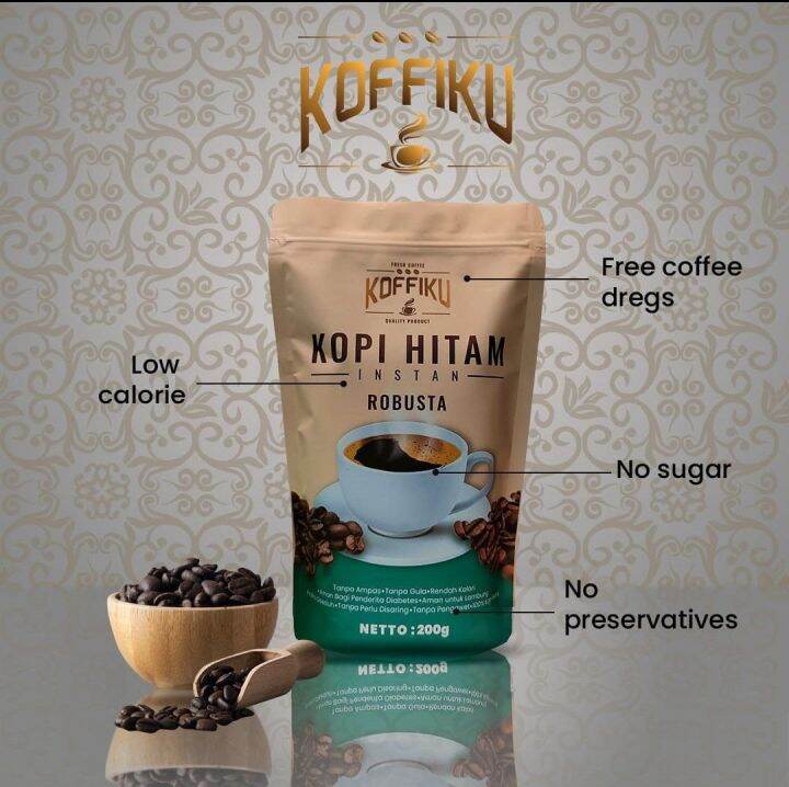 KOFFIKU - 100% ROBUSTA COFFEE SPRAY DRIED - INSTANT COFFEE KOPI INSTANT ...