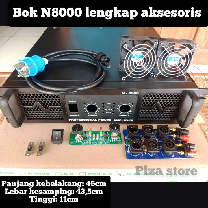 Bok power amplifier tipe N8000 lengkap aksesoris Box power amplifier N8000 komplit aksesoris ...