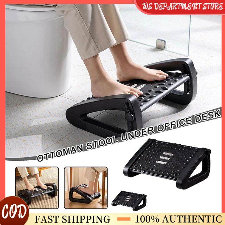Footrest 2-Level Height Adjustable Angle Ergonomic Office Foot Rest for ...