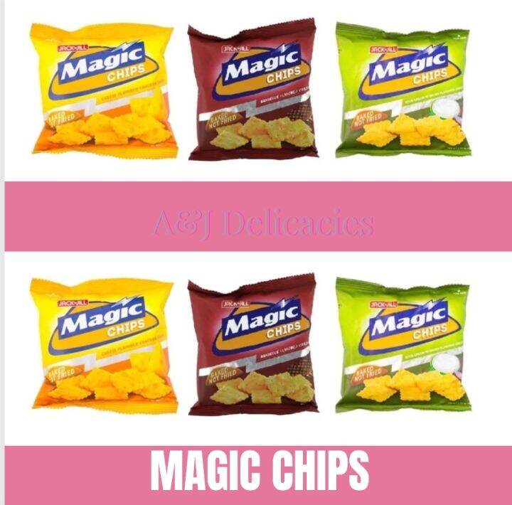Magic chips ( Cheese, Barbeque, Sour and Cream) 3 pack small pouch ...