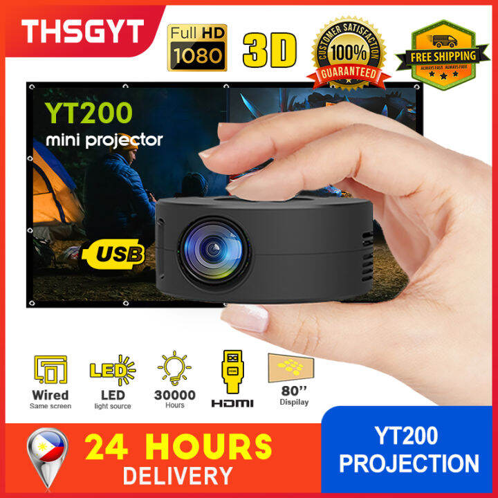 YT200 Mini Projector LED Home Media Player Audio Portable Proyectors ...