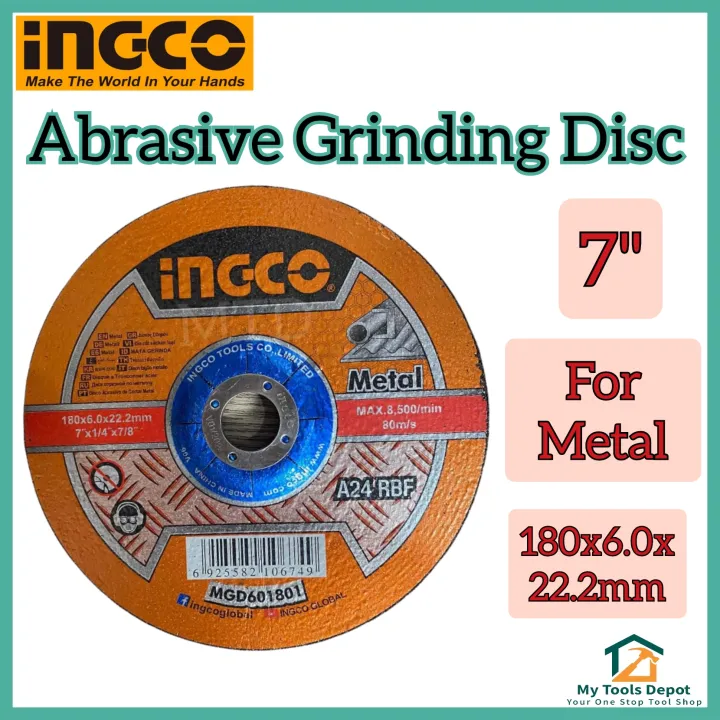 Ingco Metal Grinding Disc 7" /180mm MGD601801 | Lazada PH