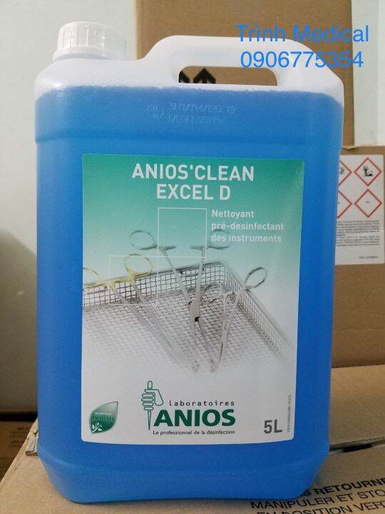 Dung dịch ngâm dụng cụ y tế khử khuẩn Anios Clean Excel D - Can 5 Lít | Lazada.vn