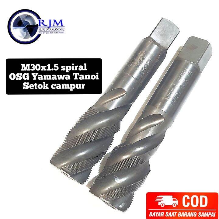 Tap mesin tap spiral m30x1.5 japan OSG yamawa tanoi setok campur ...