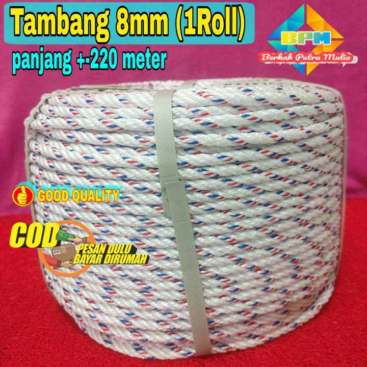 TALI TAMBANG ROLL 8MM +- 220 METER/TALI TAMBANG 1 ROLL 8MM /TALI ...