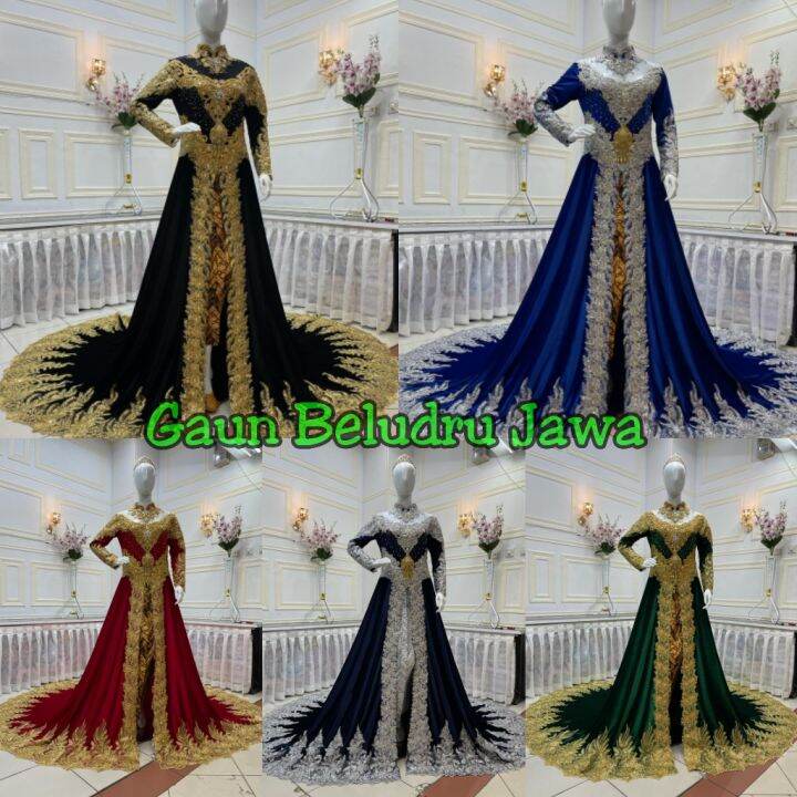 4R | Gaun Pengantin Adat Jawa Bahan Beludru STD | Lazada Indonesia