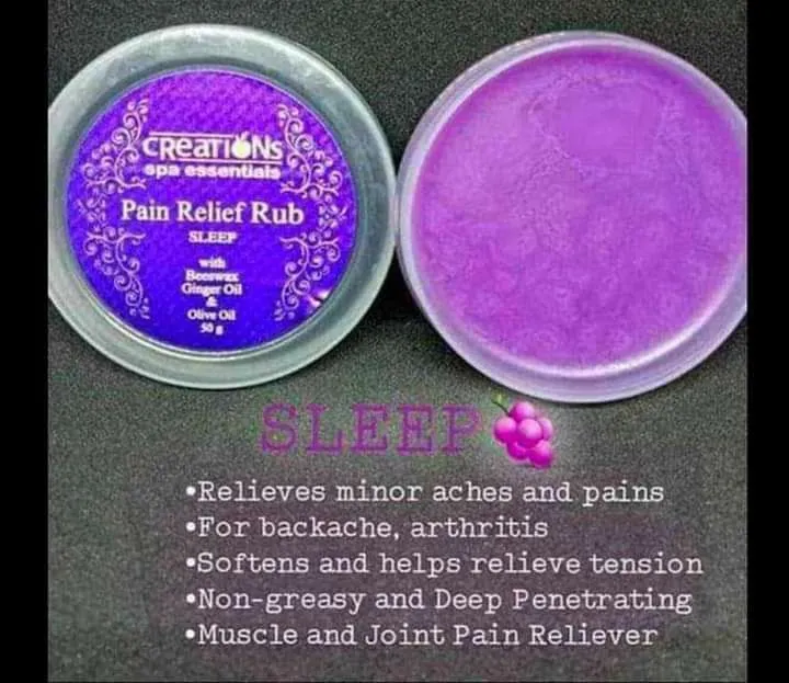 Creations Spa EssentialsPain Relief Rub 50g (violet)(sleep) | Lazada PH