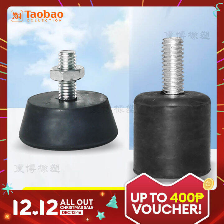 Rubber Non Slip Foot Pad Buffer Damping Belt Screw Rod M6 Furniture ...