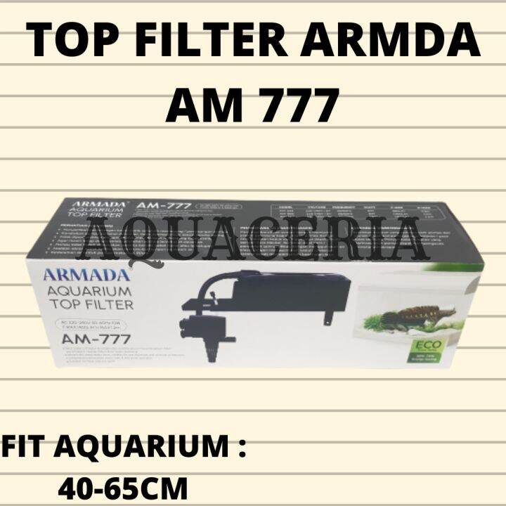 Box filter Atas 1 Paket Pompa Aquarium 50-60cm ARMADA AM-777 Filter Box ...