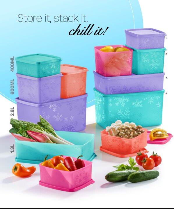 Tupperware Snowflake Square Round | Lazada