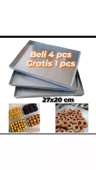 Loyang kue ukuran 27x20cm/Loyang kue kering/loyang oven | Lazada Indonesia