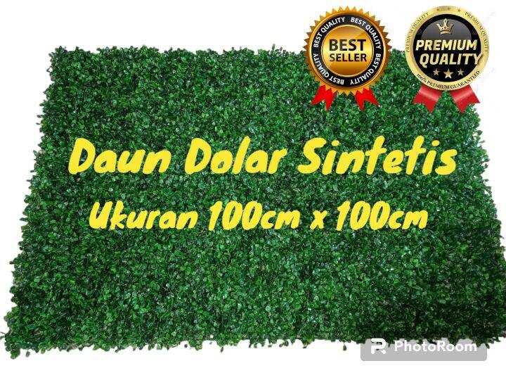DAUN DOLAR SINTETIS UKURAN 100CM X 100CM - DAUN RAMBAT SINTETIS - DAUN ...
