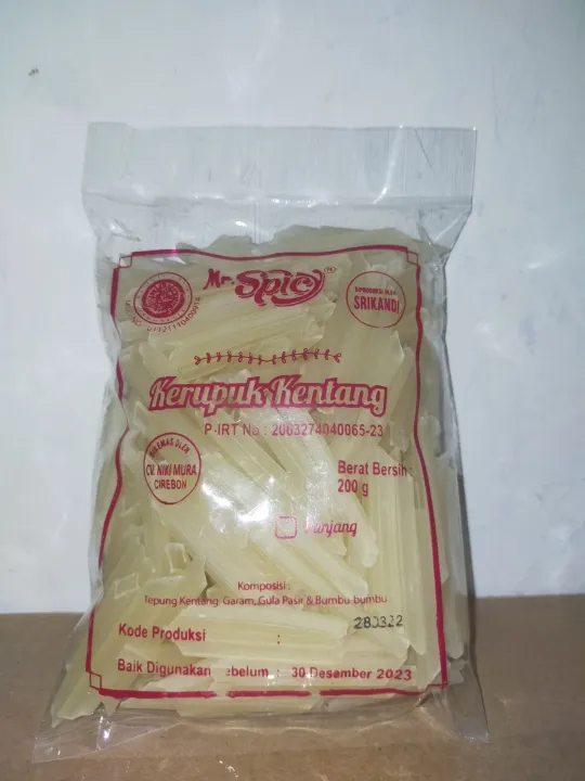 Kerupuk Kentang Spesial Stick Mentah Mr. Spicy Kemasan 200 Gram ...