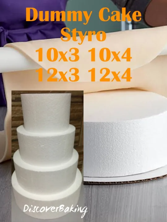 Styro Round Dummy Cake | Size: (Diameter x Height) 10x2 I10x4 |12x2 I ...