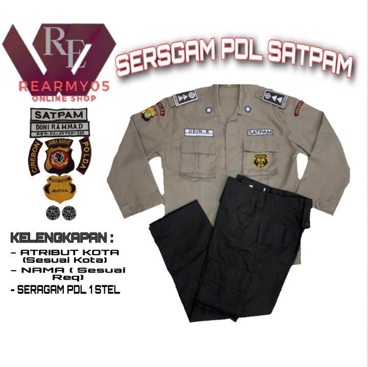 PDL Seragam Satpam Terbaru / Seragam Satpam Coklat / Seragam security terbaru / Seragam PDL ...