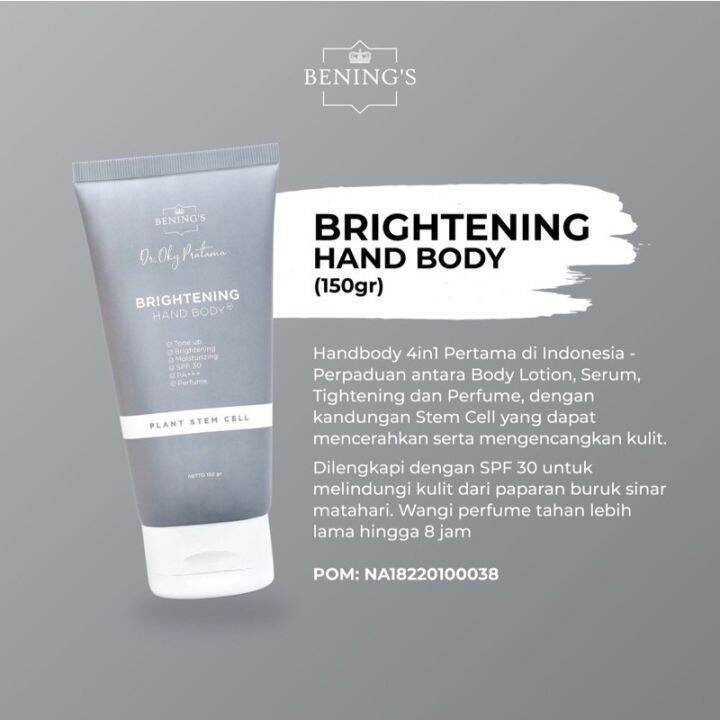 Lotion Benings Clinic Silver By Dr Oky Pratama Hanbody Bening's ...