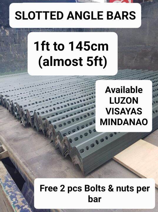 Slotted Angle Bars 1ft to 145cm (almost 5ft) - Free Bolts & Nuts ...