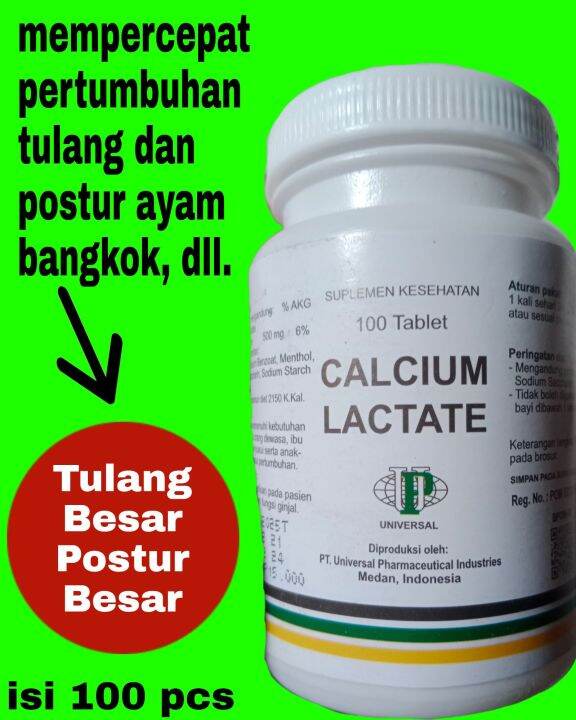 calsium tulang, kalk mempercepat pertumbuhan memperbesar tulangan ayam ...