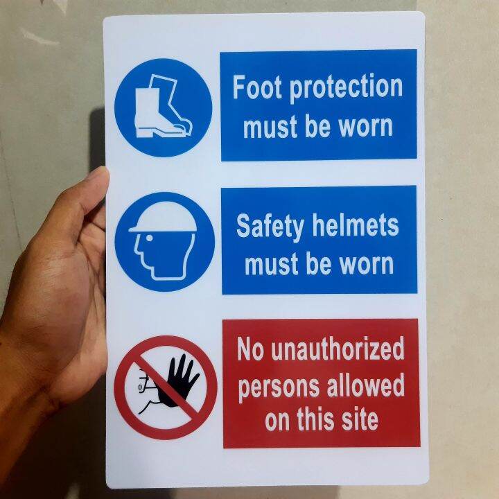 SAFETY SIGN NO UNAUTHORIZED PERSONS ALLOWED ON THIS SITE PLUS FOOT ...