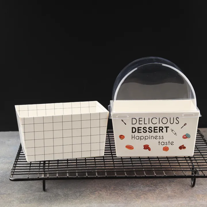 Thick Egg Burning Box Hard Cardboard Sandwich Paper Plastic Box Baking ...