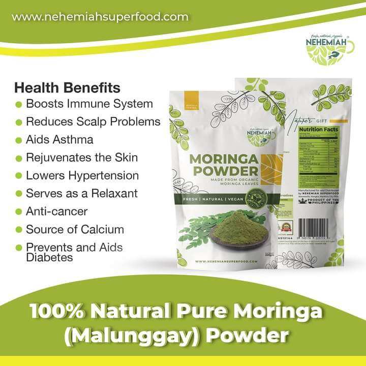 Pure Moringa (Malunggay) Powder by Nehemiah Superfood | Lazada PH