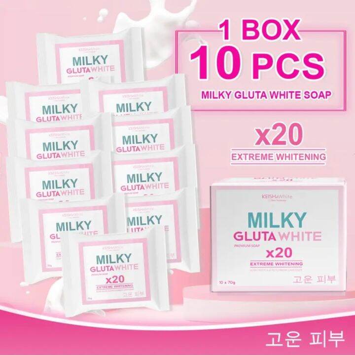 [1 BOX] Keisha White Milky Gluta White X20 Extreme Whitening | Scar Fader and Stretchmark ...