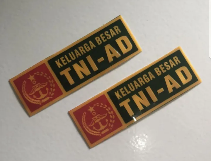 Stiker plat embos TNI AD | Stiker plat motor TNI AD | stiker TNI AD ...