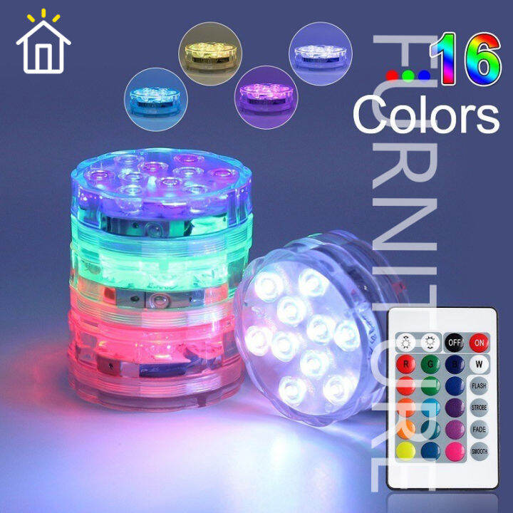 ⚡FT⚡1Pcs 10 Led Swimming Pool Lights Multi-Function Garden Underwater Lamp Outdoor Aquarium ...