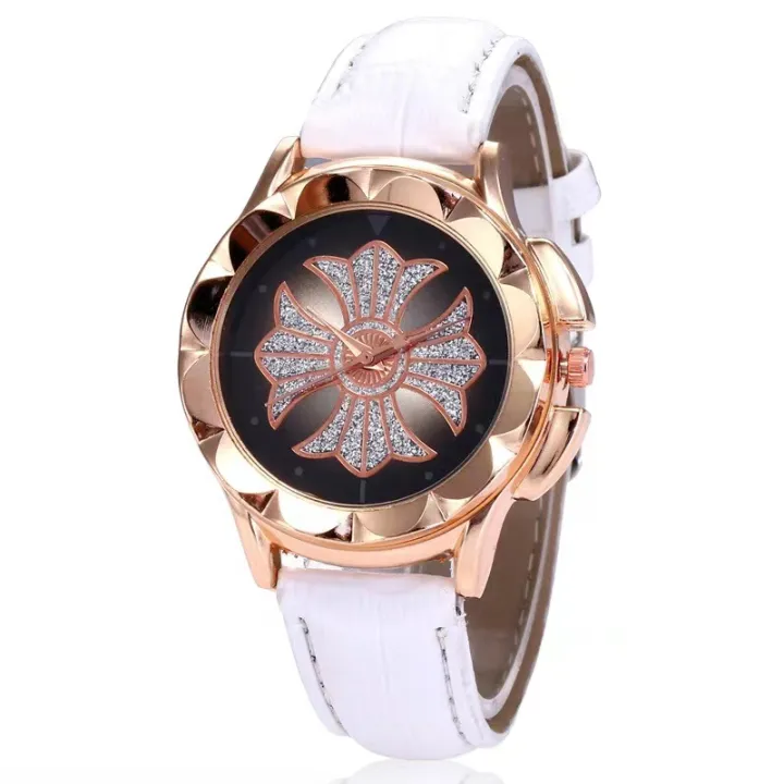 Rose Gold Diamond Pinwheel Cross Ladies Watch | Lazada PH