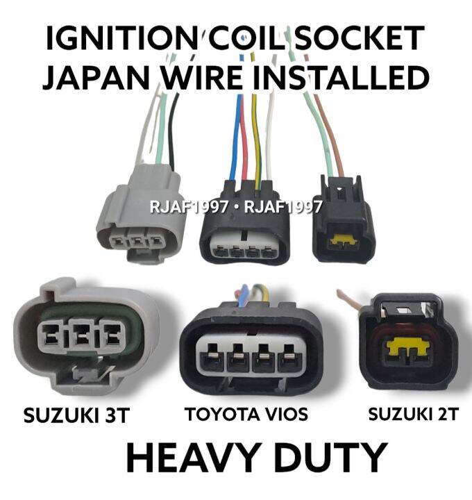 [10 PCS] IGNITION COIL SOCKET FOR TOYOTA VIOS WITH AUTO WIRE '16 HEAVY ...