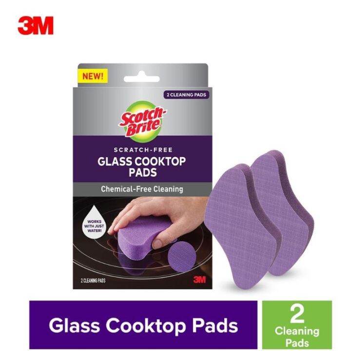 3M Scotch Brite Scratch-Free Glass Cooktop Pads (2 Pads) | Lazada