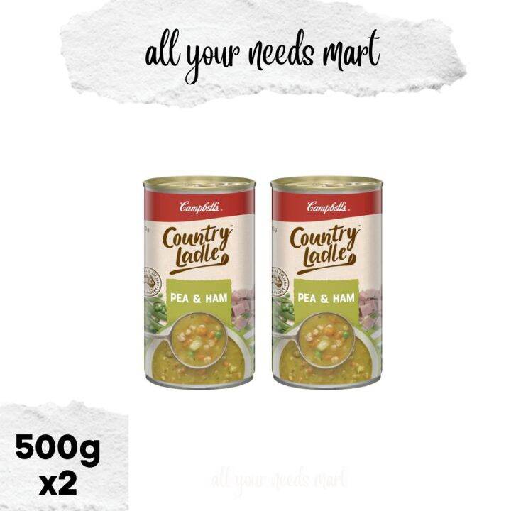 Campbell's ♡ Country Ladle ♡ Pea and Ham Soup 500g x2 | Lazada PH