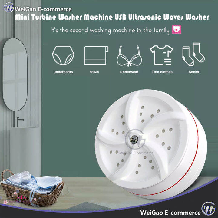 Mini Turbine Washer Machine USB Powered Ultrasonic Waves Washer | Lazada PH