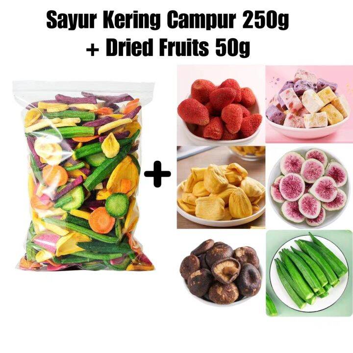 Mix Dried Fruits and Vegetable Kerepek Sayur Campur Buah Kering Crispy ...