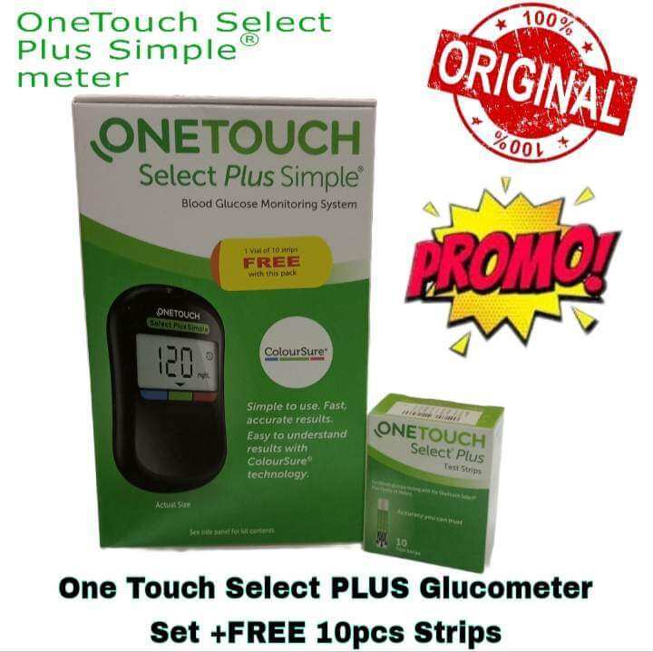 One Touch Select PLUS Simple Glucometer (complete set) | Lazada PH