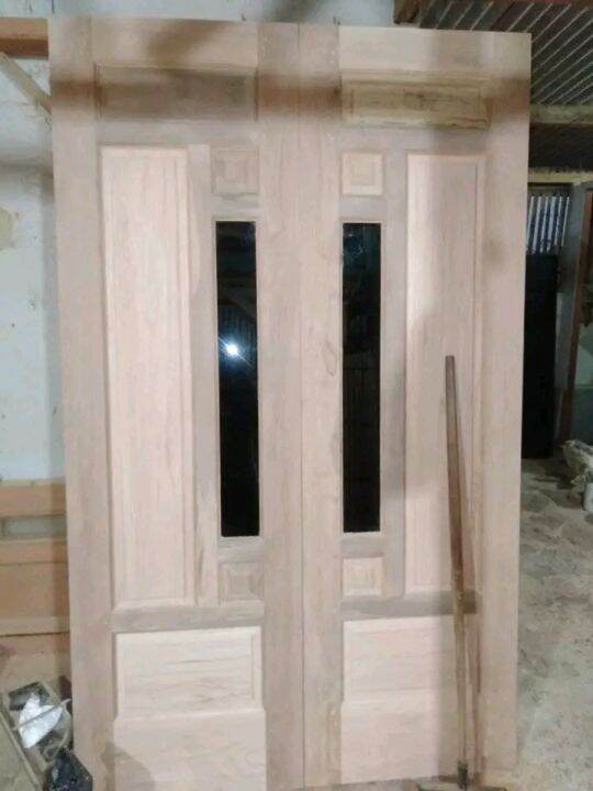 pintu kupu-kupu minimalis motif kaca+kusen+loster | Lazada Indonesia