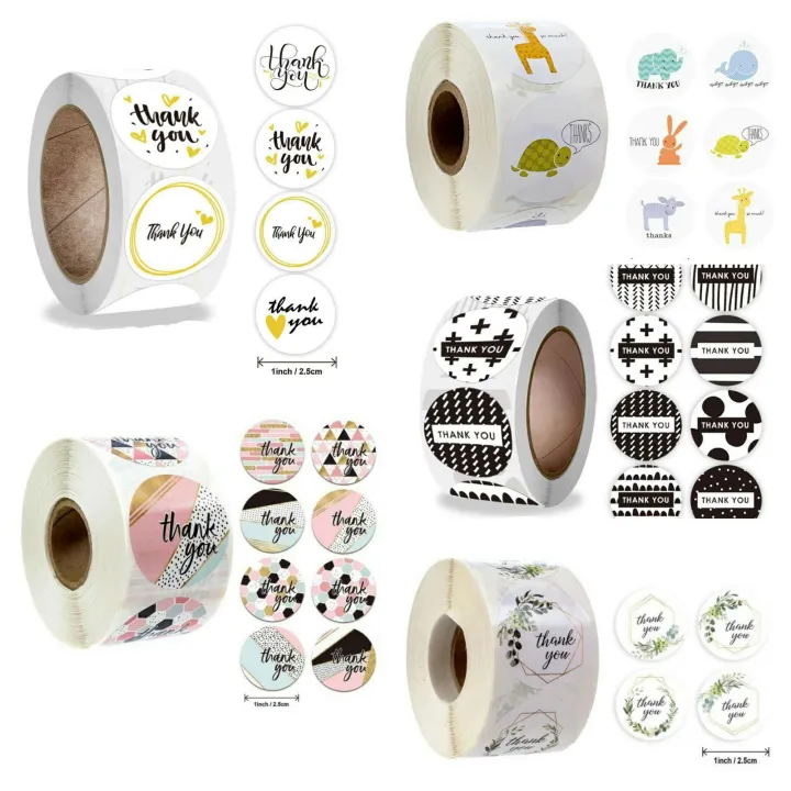 Thank You Stickers Thank You Labels 500pcs per roll [super nice design ...