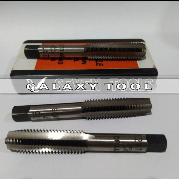 Mata Bor Hand Tap Triangle M12 x 1.0 mm Set 3 pcs mata Bor ulir Drat ...