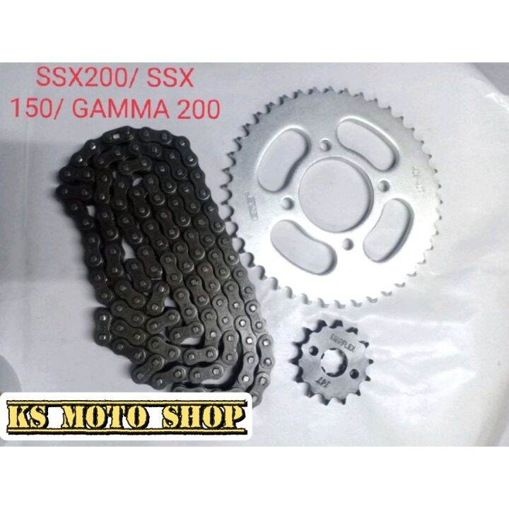 Sprocket chain set for rusi SSX200/ SSX 150/ GAMMA 200 | Lazada PH