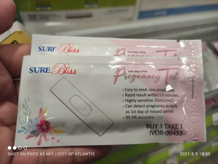 BUY 1 TAKE 1 SURE BLISS PREGNANCY TEST SELF-KIT | Lazada PH