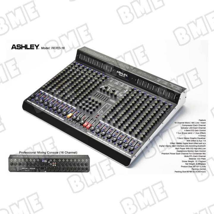 Mixer Ashley HERO 16 / HERO16 16 Channel ORIGINAL ASHLEY | Lazada Indonesia