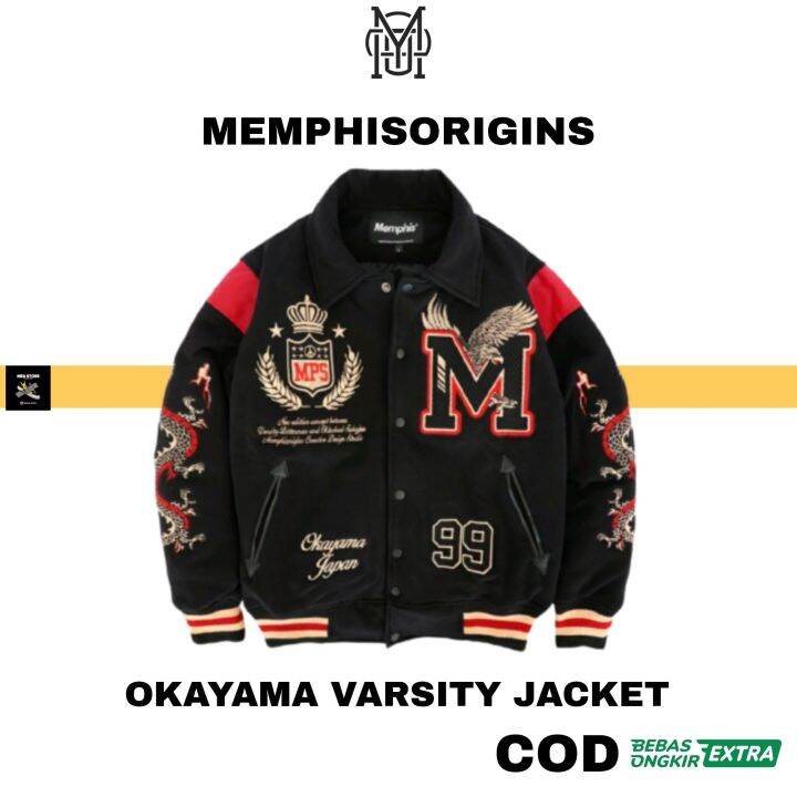MEMPHISORIGINS - OKAYAMA VARSITY JACKET / MEMPHIS ORIGIN JAKET / JAKET ...