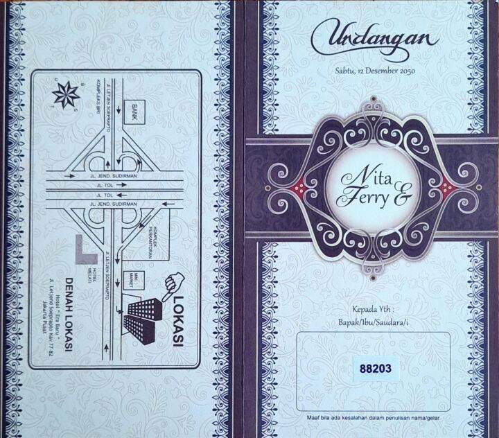 Blanko undangan pernikahan khitanan erba 2203 | Lazada Indonesia