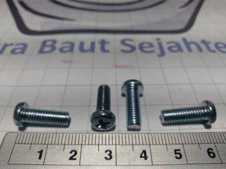 10 Pcs Baut Jp M5 x 15 Galvanis / Sekrup / Skrup Jp m5 x 15 Panjang 1,5 cm Kunci Obeng Plus ...
