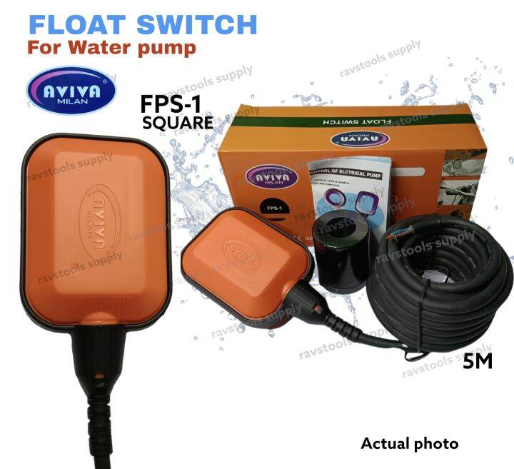 FPS-1 AVIVA SQUARE FLOAT SWITCH W/5M CABLE FOR WATER PUMP | Lazada PH