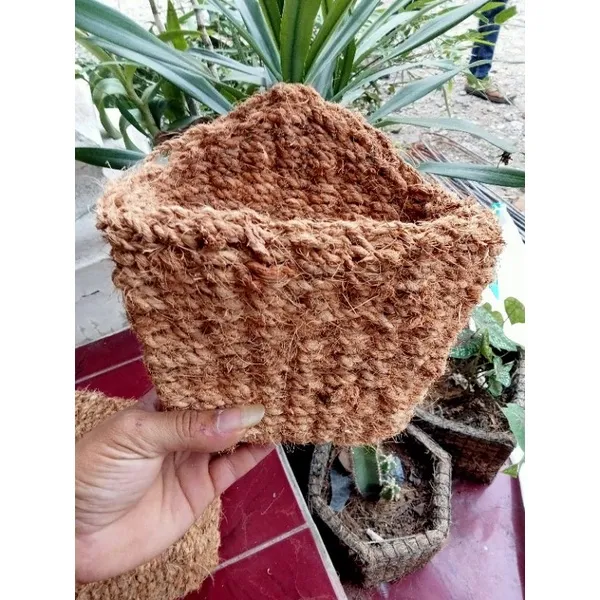 Pot anyam sabut kelapa cantel pot sabut kelapa anggrek | Lazada Indonesia